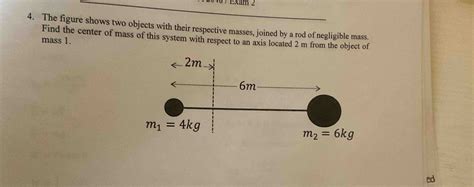 Solved The Figure Shows Two Objects With Their Respective Chegg