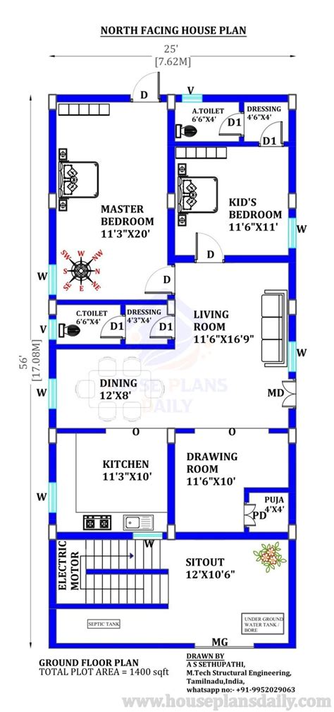 East Facing House Design According To Vastu Shastra