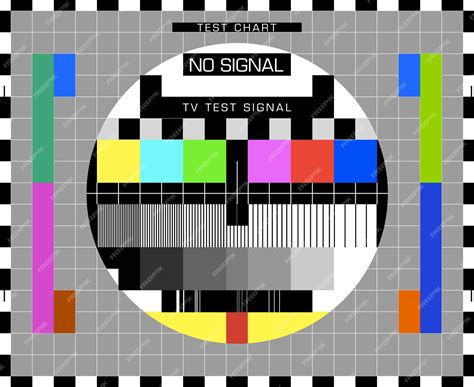 Premium Vector Tv Signal Test Screen Table Or Television Broadcast Color Grid Pattern Vector