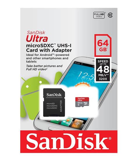 Sandisk Ultra Micro Sd 64 Gb 48 Mbps - Memory Cards Online at Low ...
