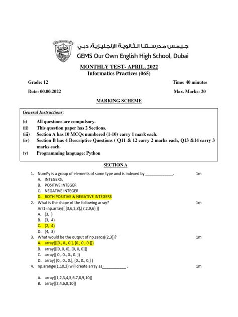 Ip Ms April Test 22 Pdf Computing Computer Programming