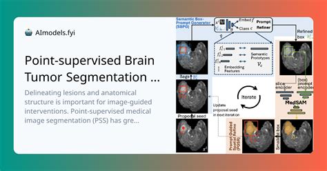 Point Supervised Brain Tumor Segmentation With Box Prompted Medsam Ai