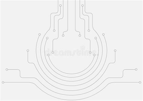 Abstract Grey Circuit Board Lines Background Stock Vector Illustration Of Concept Brochure