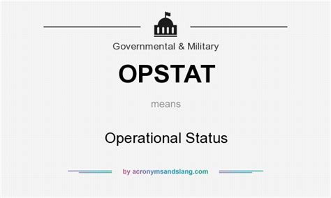 What Does Opstat Mean Definition Of Opstat Opstat Stands For Operational Status By