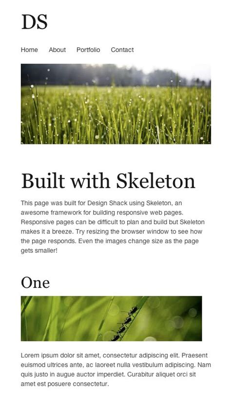 Build A Responsive Mobile Friendly Web Page With Skeleton Design Shack