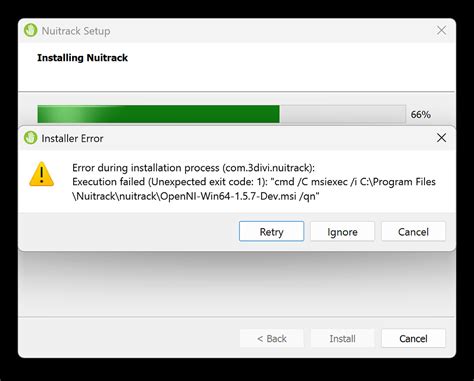 Unable To Install Nuitrack 0384 In Windows 11 Pro Reporting