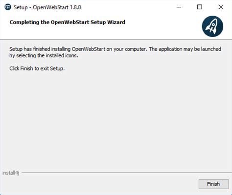 4 Launch The Openwebstart Settings
