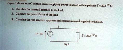 solved figure i shows an ac voltage source supplying power to a load