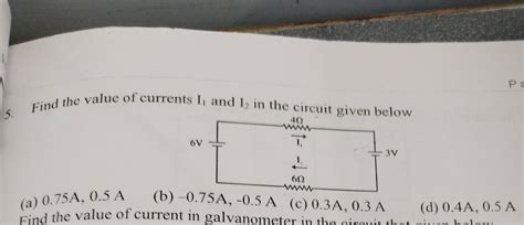 find the value of currents mathrm { i } { 1 } and mathrm { i } { 2