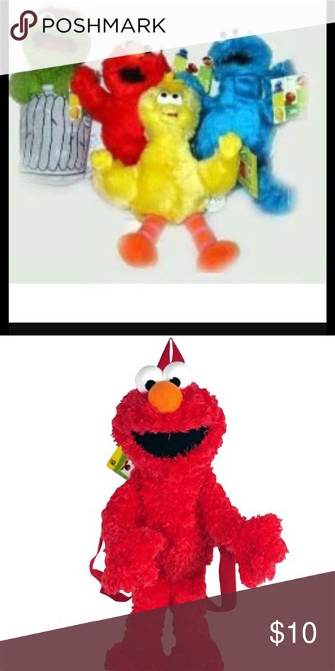 Sesame Street Elmo Plush Backpack Sold On Ⓜ️ Elmo Plush Plush Backpack Sesame Street