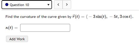 Solved Find The Curvature Of The Curve Given By
