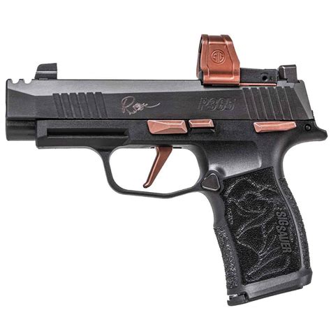 Sig Sauer P365 Rose Xl 9mm Luger 3 1in Black Nitron Pistol 12 1