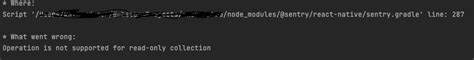 Build Failing For Android In React Native · Issue 2819 · Getsentry