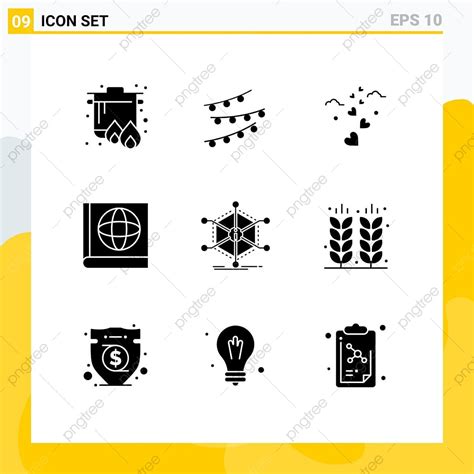 Stock Vector Icon Pack Of 9 Line Signs And Symbols For Info Editable Signs Boil Png And