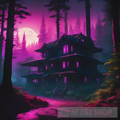 House In Red Moon