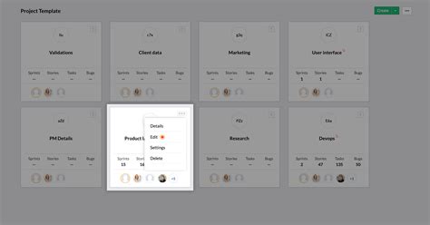 Manage Project Templates