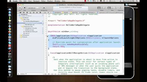iphone ipad tutorial and lesson 2 complete xcode ib simulator