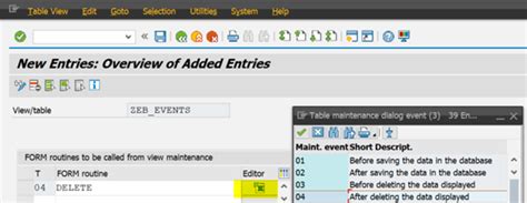 Table Maintenance Generator Events Create Update Sap Community