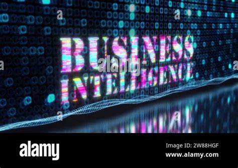 3d animation of digital transformation colorful text word flicker light