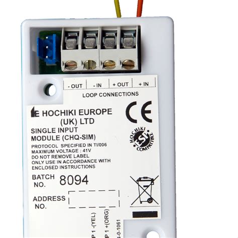 Hochiki Single Input Module Inbuild Uk
