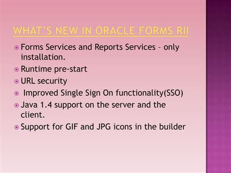 Oracle Forms Release Ii Ppt