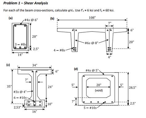 Problem 1 Shear Analysis For Each Of The Beam
