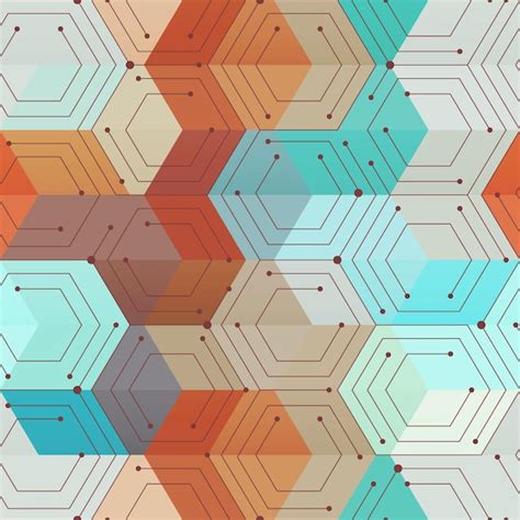 Premium Vector Technology Geometric Seamless Pattern Eps Vector File