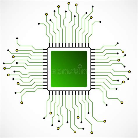 Cpu Microprocessor Microchip Stock Illustration Illustration Of Modern Isolated 334928241