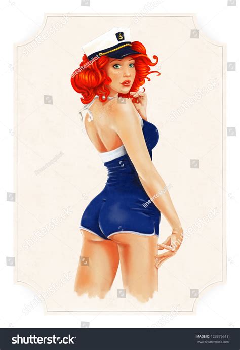 Sexy Pin Girl Stock Illustration 123376618 Shutterstock