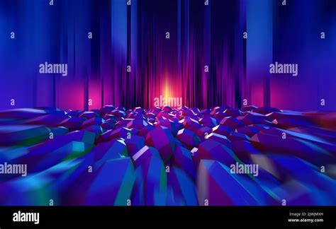 High Technology Big Data Futuristic Database High Speed Wireless Networks 3d Illustration Of