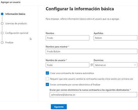 crear un usuario en microsoft 365 desde el centro de administración