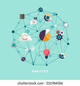 Data Analytics Flat Design Stock Vector Royalty Free 331984586 Shutterstock