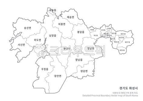 화성 화성지도 화성시지도 경기도화성 경기도 사진 이미지 일러스트 캘리그라피 Tunasalmon작가