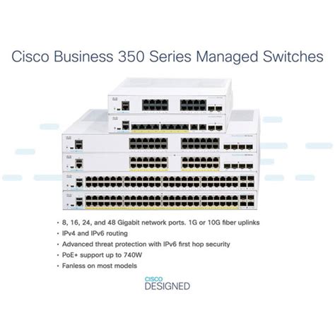 Cisco Cbs350 16 Port Ge Fpoe 2x1g Sfp Cbs350 16fp 2g Eu