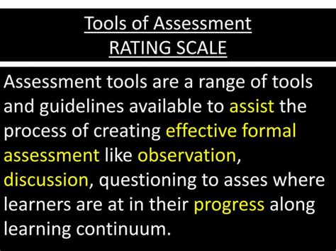Checklist And Rating Scale Pptx
