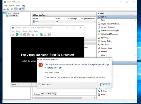 Virtual Machine Could Not Start Because The Hypervisor Is Not Running Virtualization