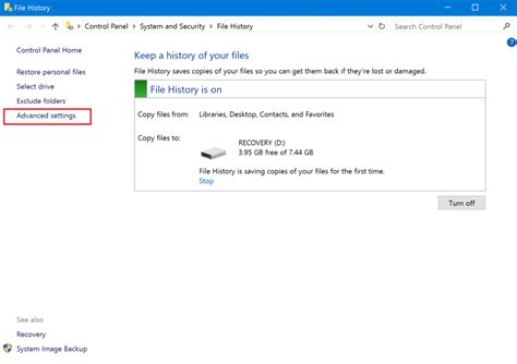 Windows 10 How To Back Up Using File History