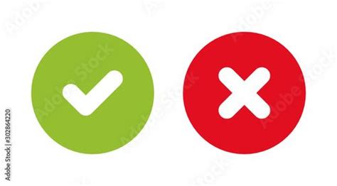 Check Green Mark And Red Wrong Icon