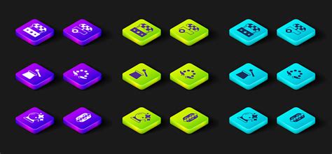 매직 볼 핫도그 샌드위치 모자 지팡이 저글링 패스트 스트리트 푸드 카트 및 티켓 박스 오피스 아이콘을 설정합니다 벡터 3차원 형태에 대한 스톡 벡터 아트 및 기타 이미지