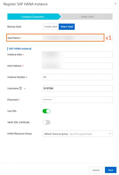 Restore Databases To An Sap Hana Instance Cloud Backup Alibaba Cloud Documentation Center