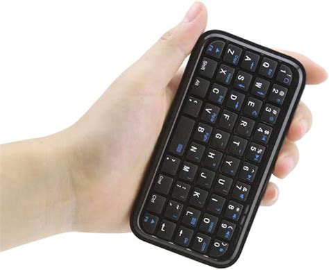 Amazon Com Bluetooth Keyboard Rechargeable Mini Slim Travel Size Wireless Pocket Keypad