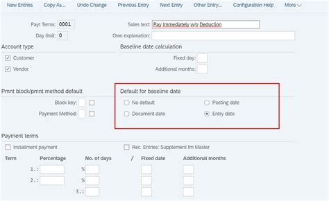Solved How To Configure Default Baseline Date For Payment Sap Community