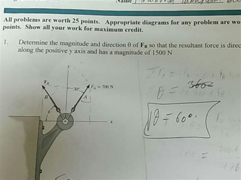 Solved Determine The Magnitude And Direction Theta Of Fb So