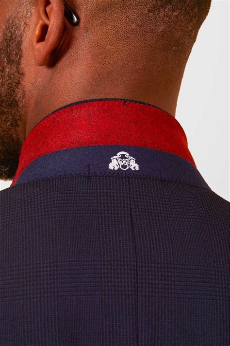 Marc Darcy Marc Darcy Bromley Navy Blue Check 3 Piece Suit