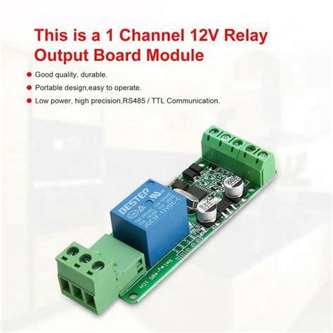 Modbus Rtu Rs485 1路 12v 繼電器模組1路輸入 帶光耦隔離 支援 Arduino Pc 樹梅派 Plc 通訊