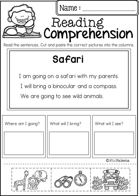 Reading Comprehension And Questions Worksheets