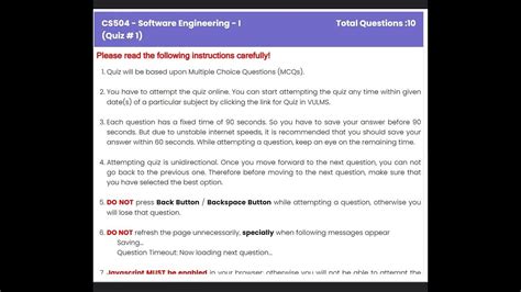 cs504 quiz 1 solution cs504 software engineering i spring 2024