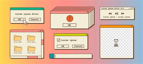 Retro Ui Vector Art Icons And Graphics For Free Download