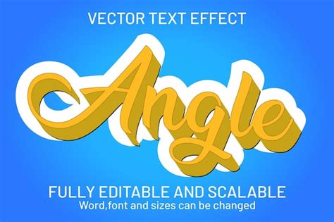 Premium Vector 3d Angle Text Effect Vector Design